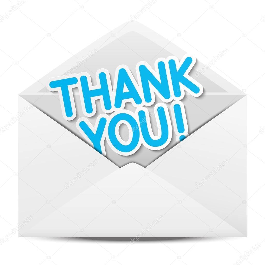 Paper envelope with Thanks message Stock Vector Image by ©Huhli13 #72594275