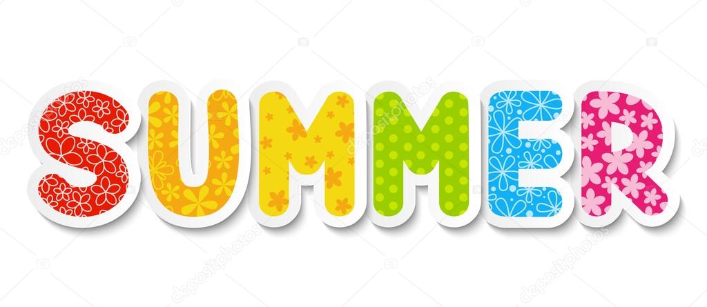 colorful Word summer — Stock Vector © Huhli13 #73308101
