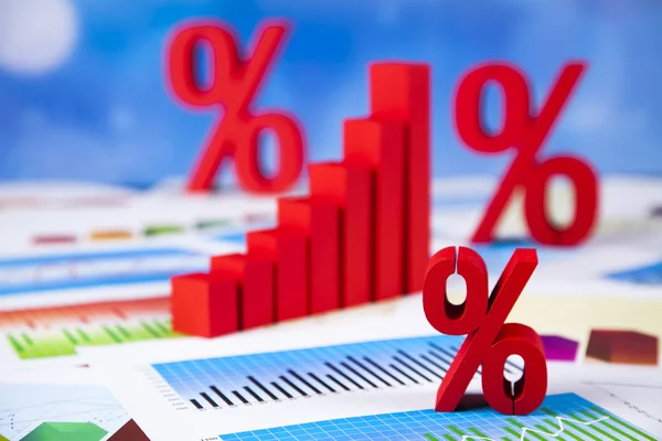 Financial graph and percent symbols Stock Photo by ©JanPietruszka 71061513