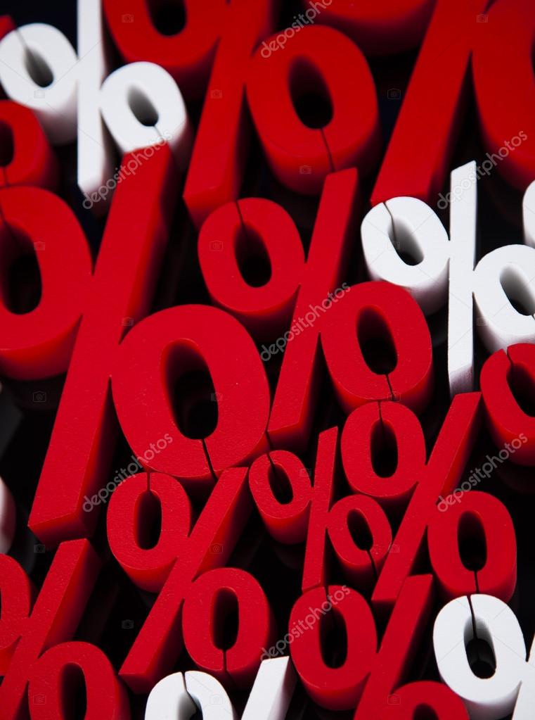 Red and white Percentage background — Stock Photo © JanPietruszka #71065855