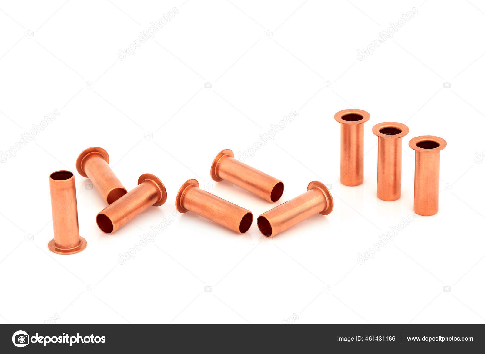 Copper Inserts Used Plumbing Stop Pipe Collapsing Used Compression Fittings Stock Photo by ...