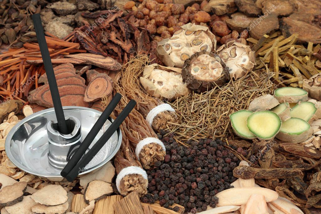 Palitos de moxa chinos utilizados en el tratamiento de moxibustión ...