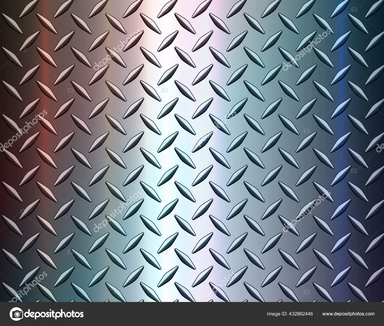 Background Silver Metallic Chrome Vector Design Diamond Plate ...