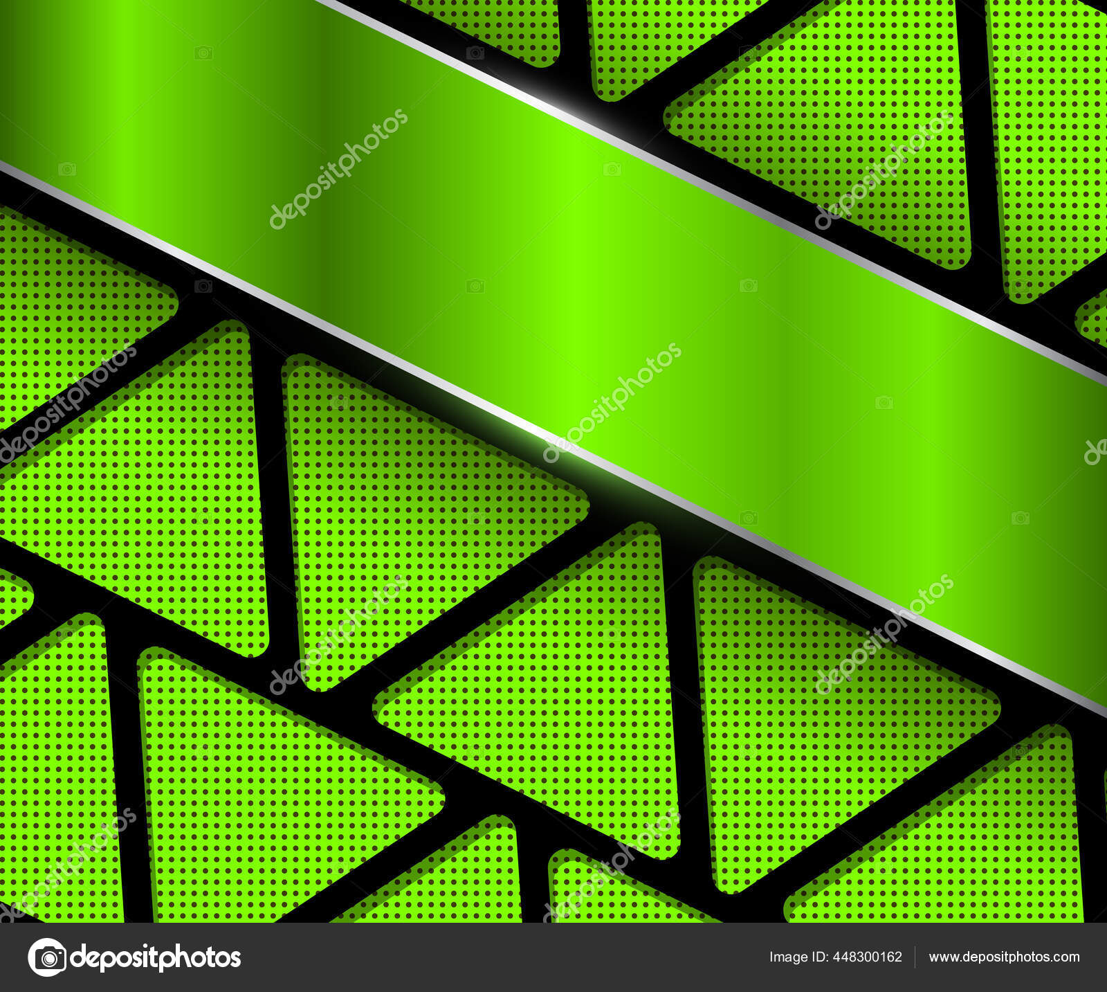 Green Background Perforated Abstract Pattern Shiny Technology Vector ...