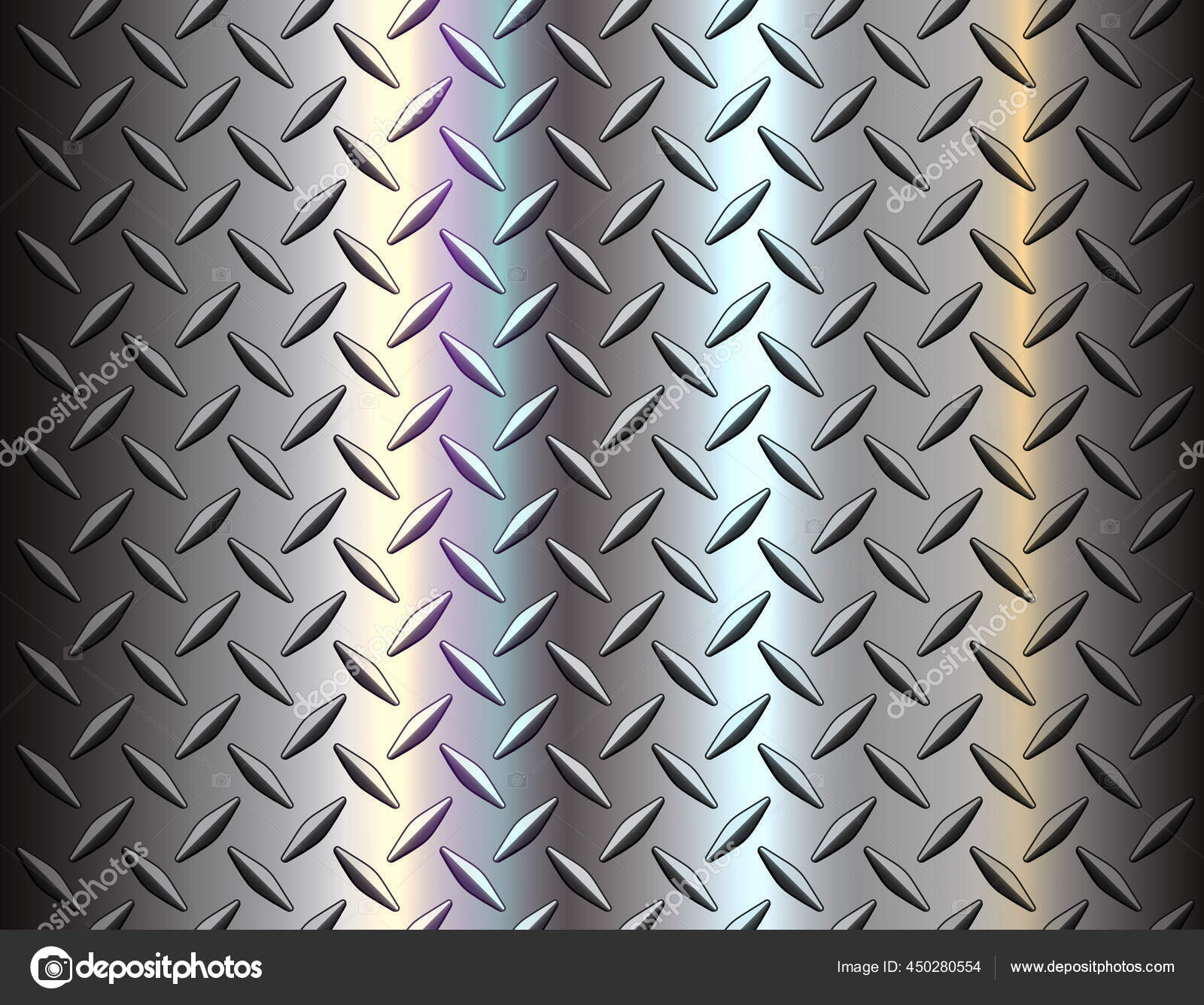 Diamond Steel Metal Sheet Texture Background Shiny Vector Illustration ...