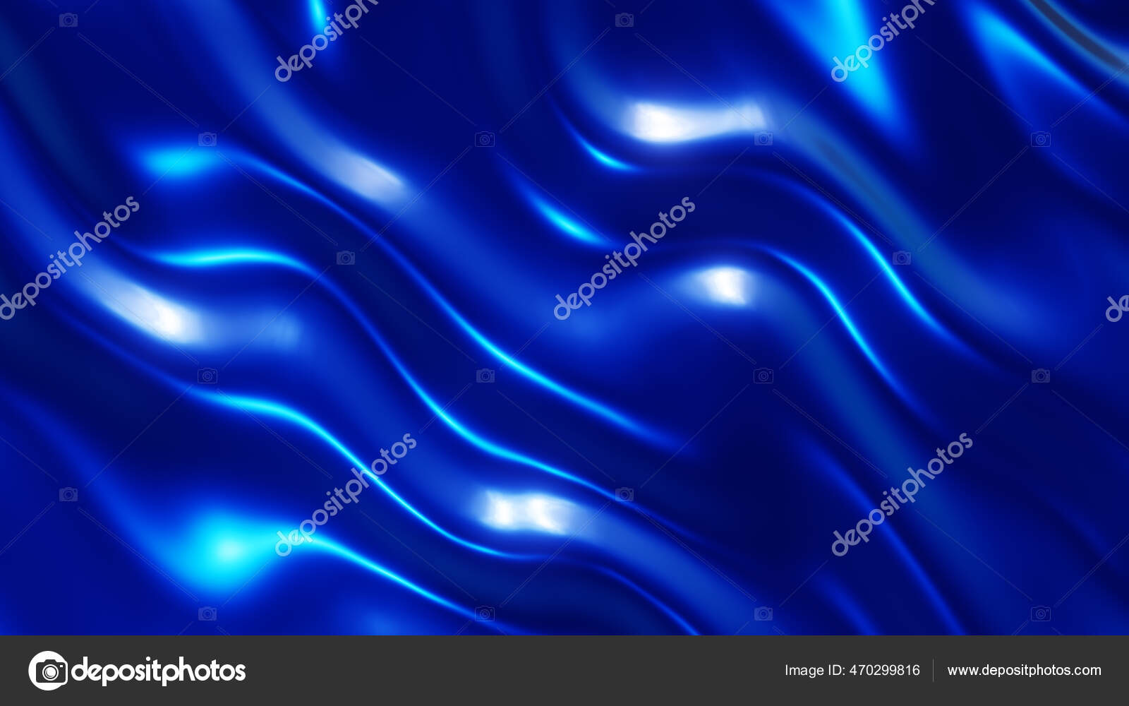 Blue Chrome Metal Texture