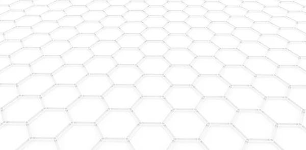 Abstract Geometric Background White Grey Hexagons Shapes Honeycomb Pattern Render Stock Photo by ...