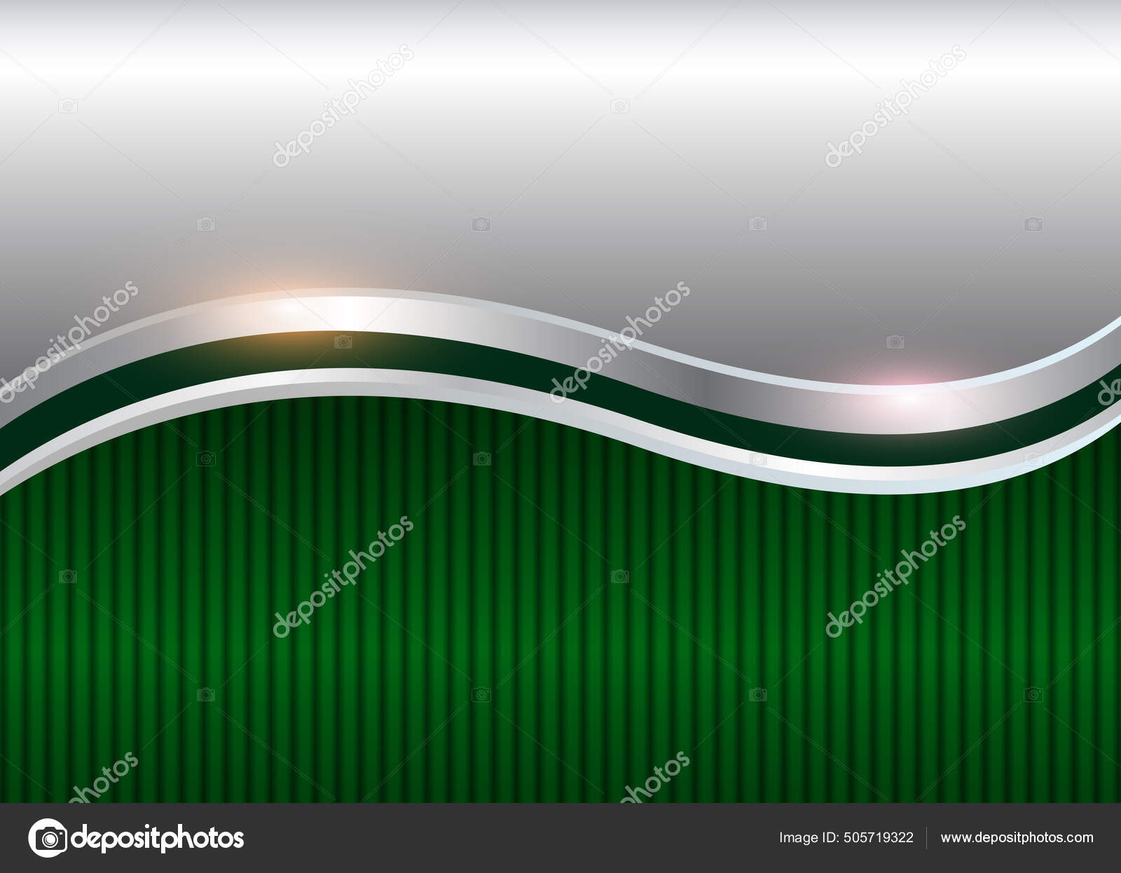 Business Elegant Background Silver Green Metallic Striped Pattern ...