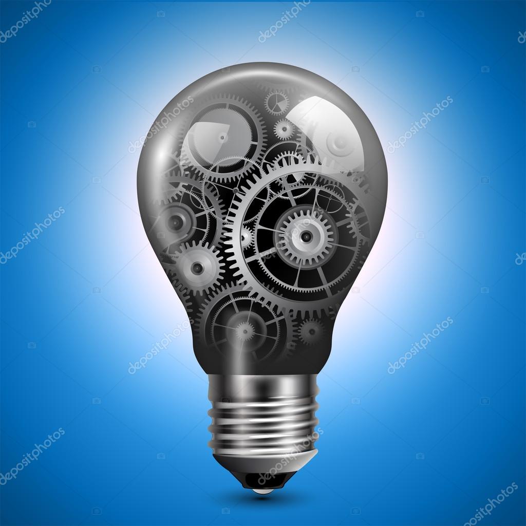 Light bulb with gears — Stock Vector © cobalt88 #73438455 Light bulb with gears — Stock Vector © cobalt88 #73438455