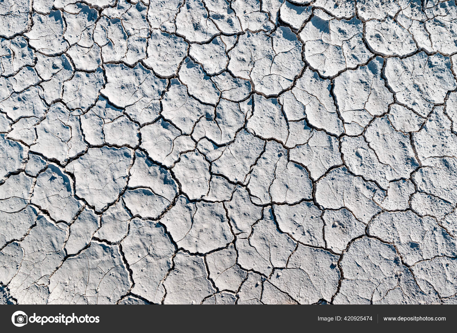 White Soil Cracked Drought Top View Background Texture Illustrate ...