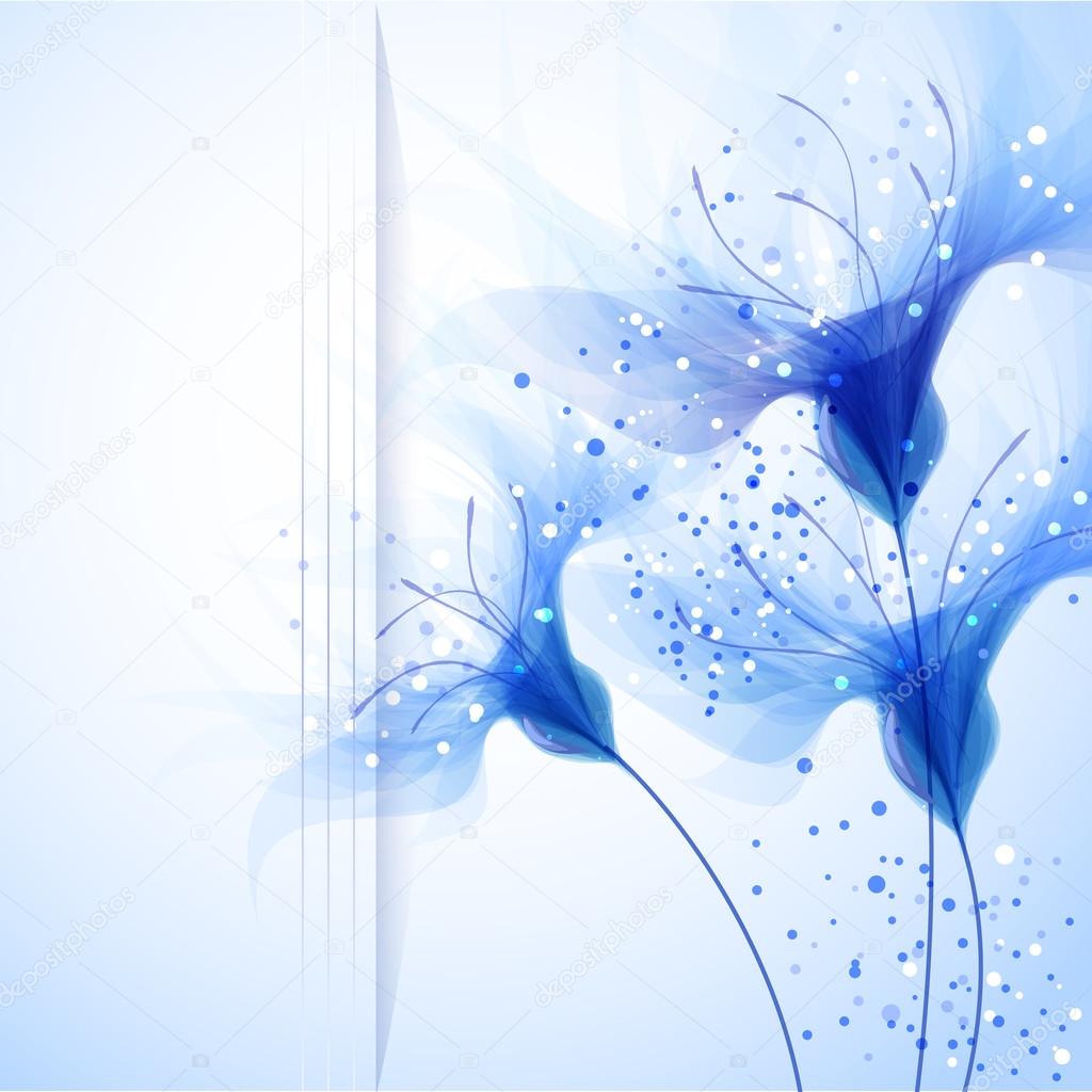Vector background with blue flowers Stock Vector Image by ©almatea ...