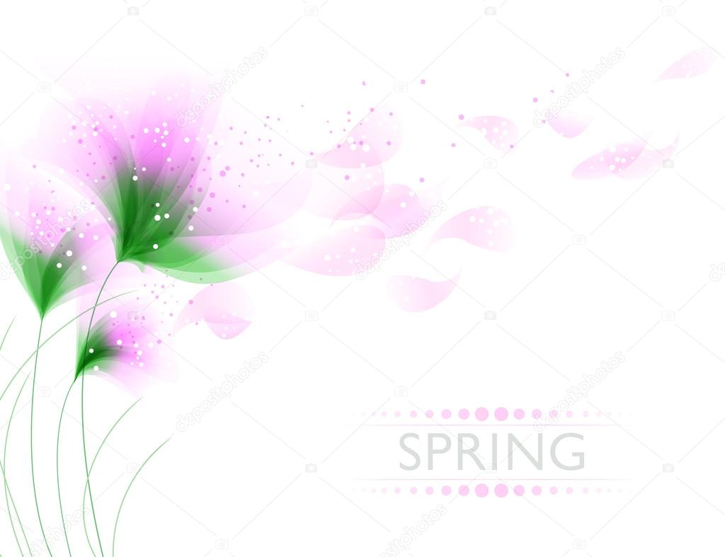 Pink flowers in the wind Stock Vector Image by ©almatea #95806362