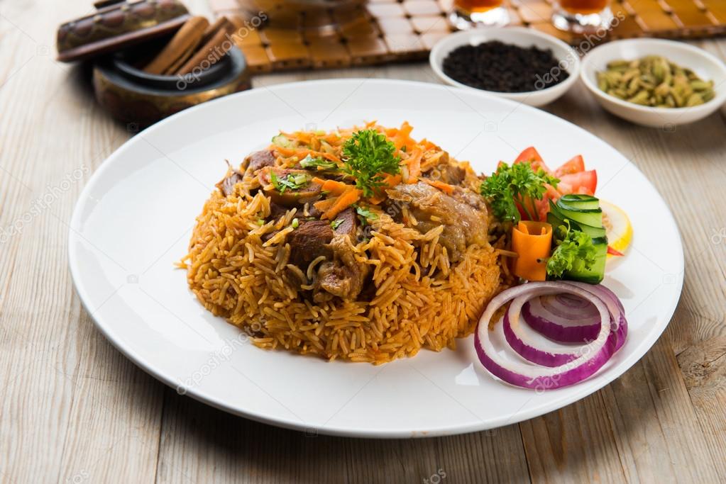 Arabic rice with meat — Stock Photo © yuliang11 #122721344
