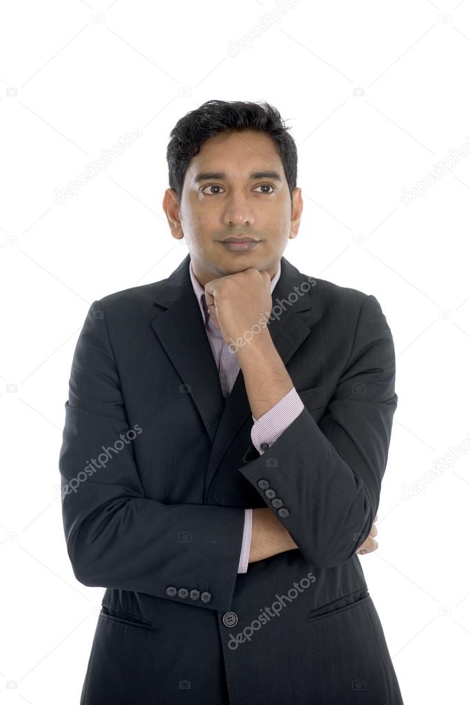Indian business man thinking — Stock Photo © yuliang11 #97410676