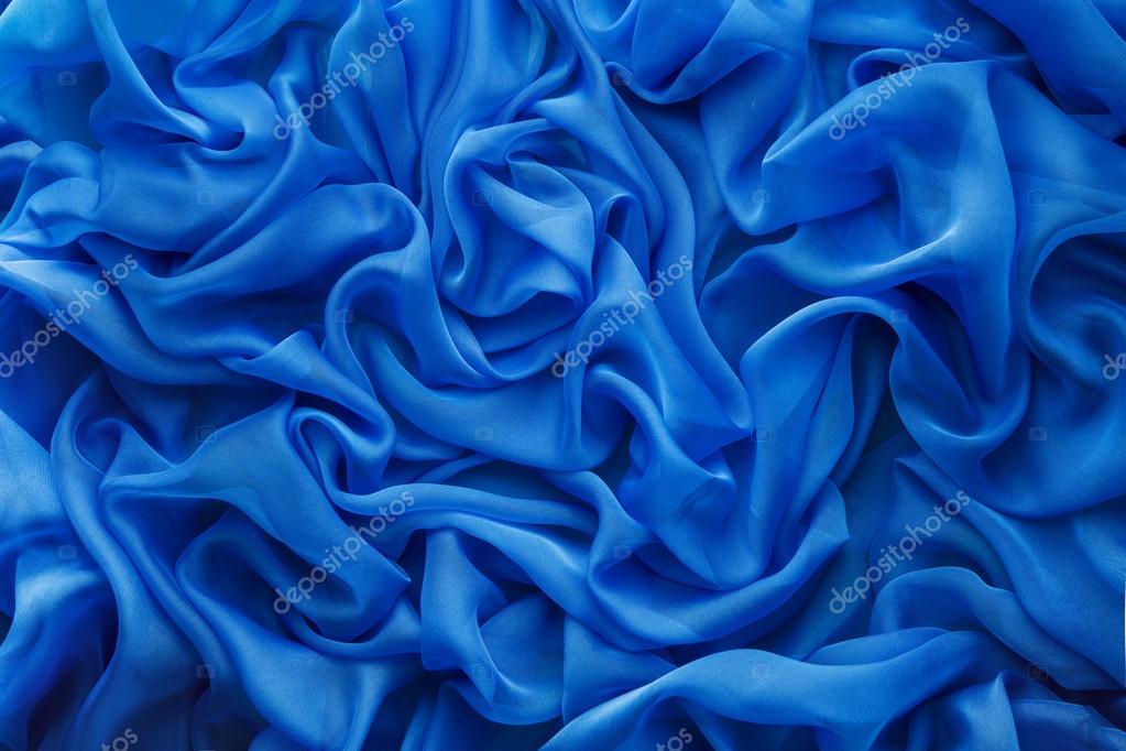Fabric Waves Background, Cloth Wave, Blue Abstract Texture Stock Photo ...