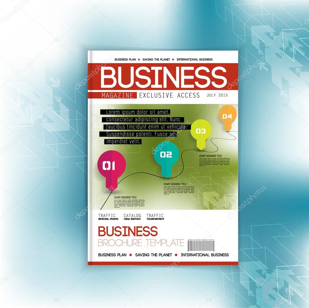 Brochure or magazine cover template Stock Vector by ©zeber2010 104528144