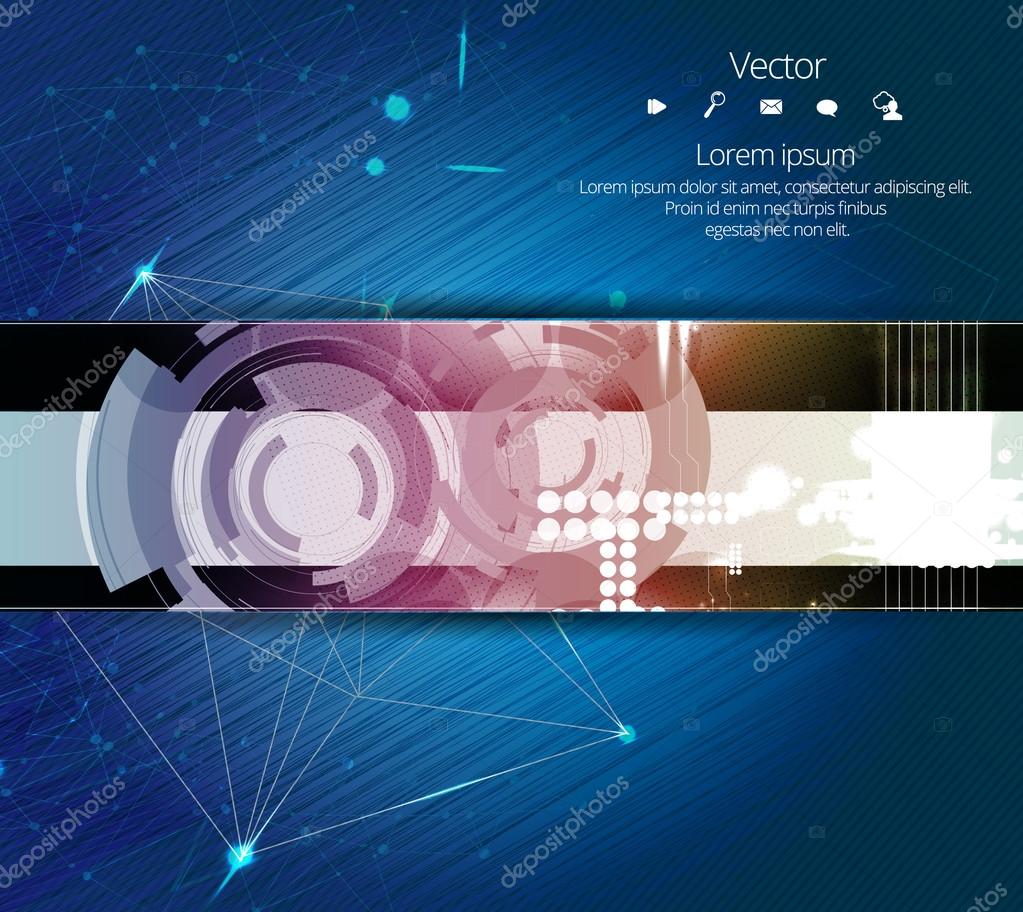 Design banner technology background Stock Vector by ©zeber2010 110092498