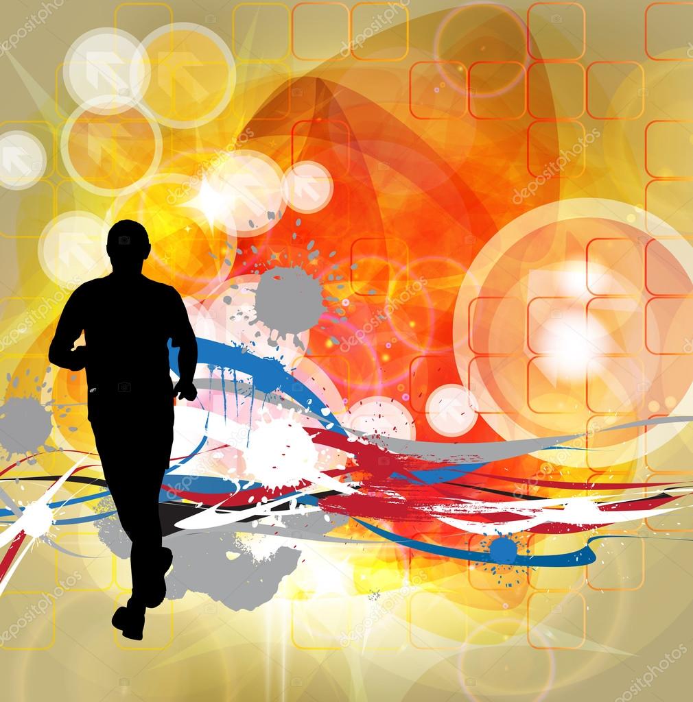 Sport runner background Stock Vector by ©zeber2010 110094254