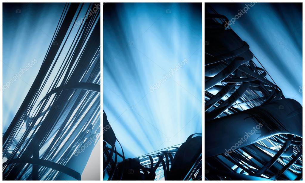 3D rendering, futuristic background for banner Stock Photo by ...