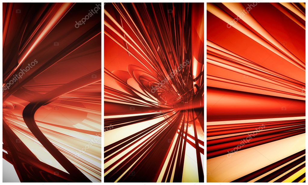 3D rendering, futuristic background for banner — Stock Photo ...