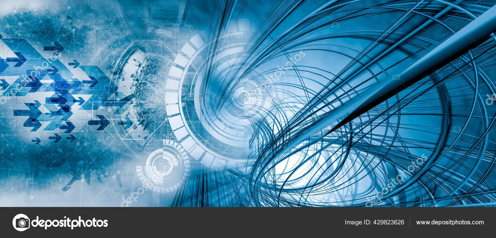 Illustartion Abstract Technology Communication Concept — Stock Photo ...