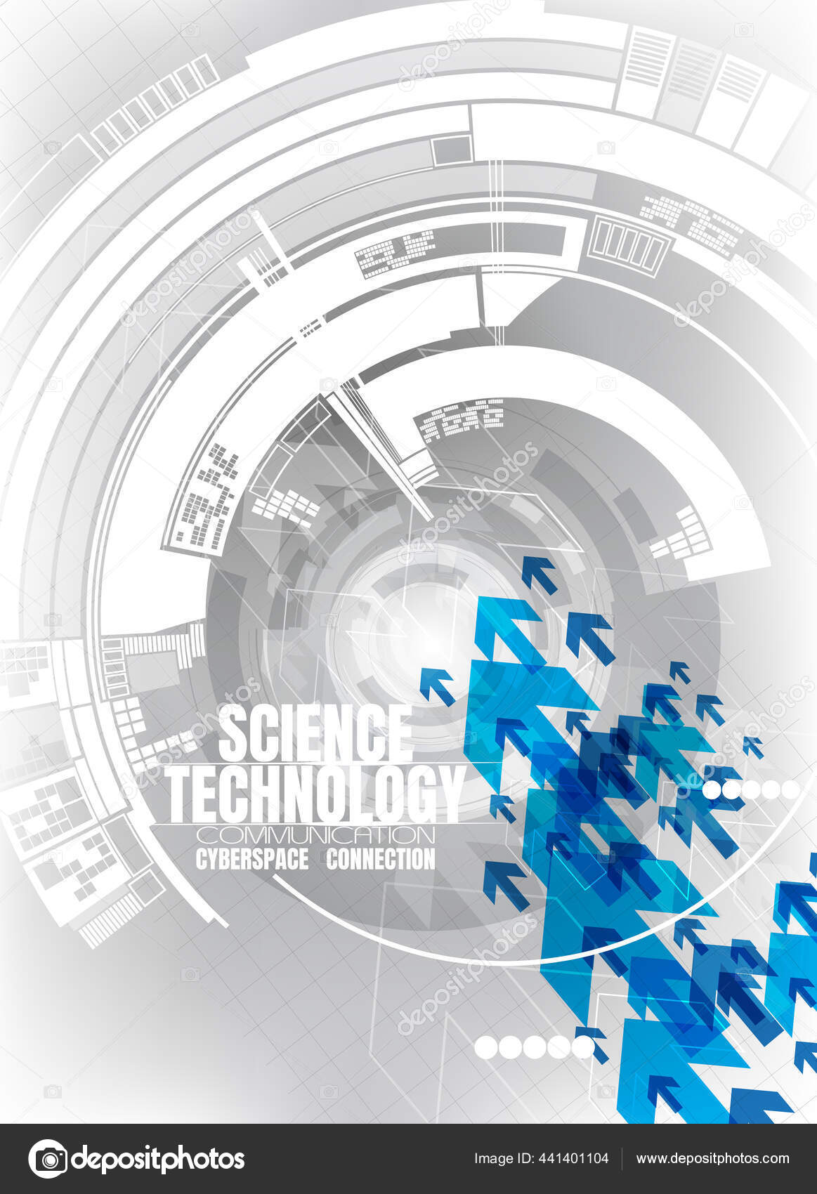 Vector Science Technology Concept Communication Network Stock Vector ...