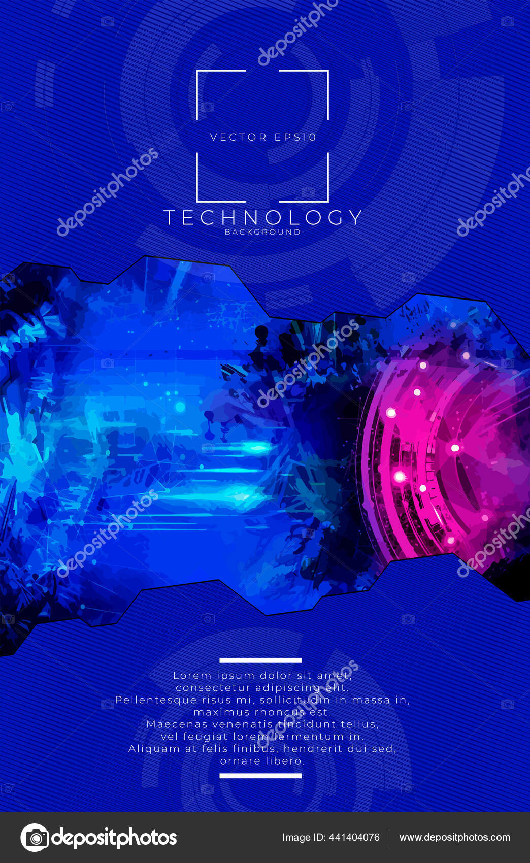 Abstract Technology Concept Background Ready Presentation Vector ...