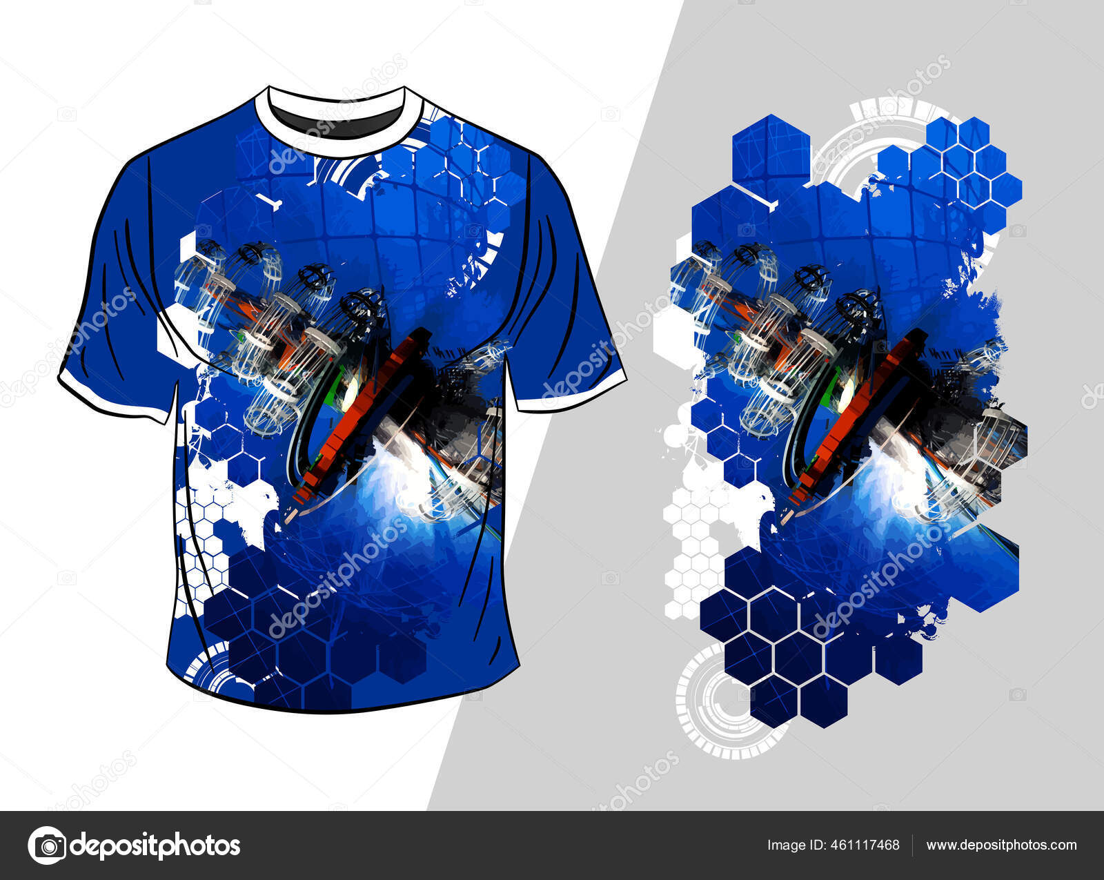 Vector Shirt Design Abstract Technology Concept Stock Vector by ...