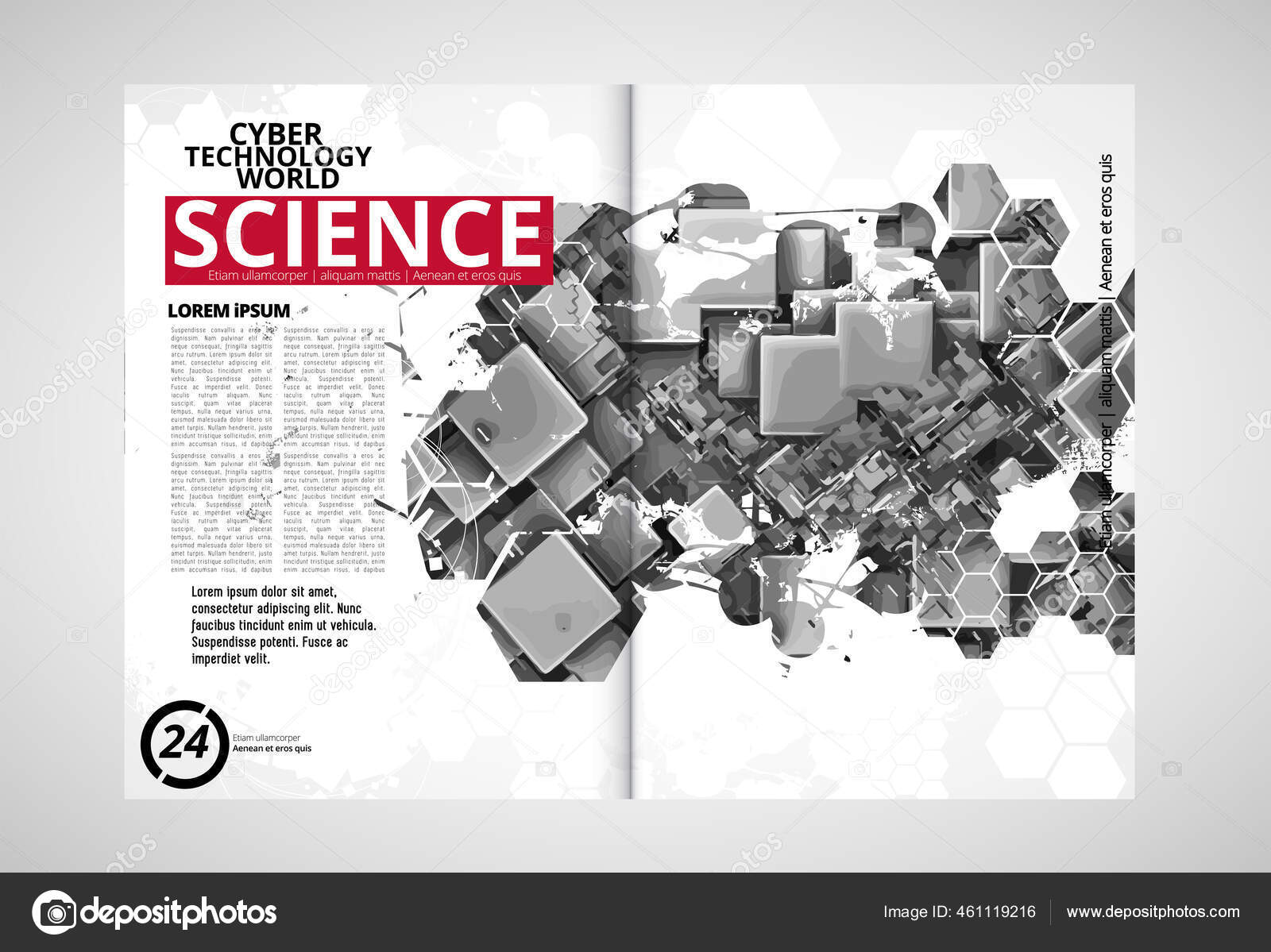 Layout Abstract Technology Concept Ready Use Vector Stock Vector by ...