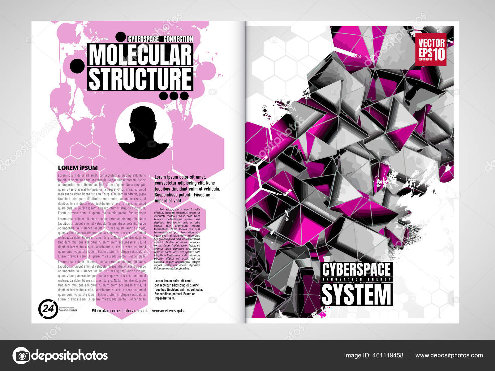 Layout Abstract Technology Concept Ready Use Vector Stock Vector by ...