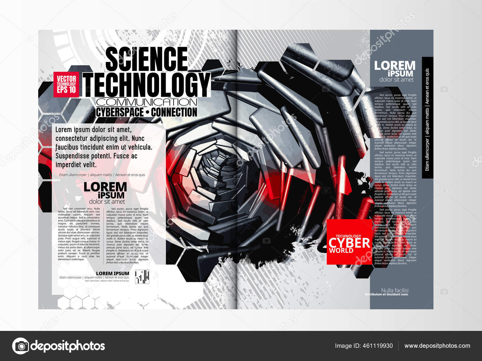 Layout Abstract Technology Concept Ready Use Vector Stock Vector Image ...