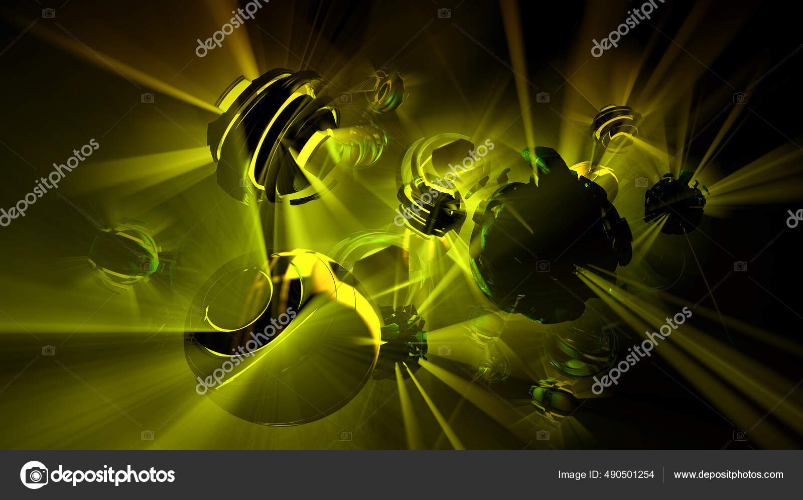 Rendering Abstract Technology Concept Background — Stock Photo ...