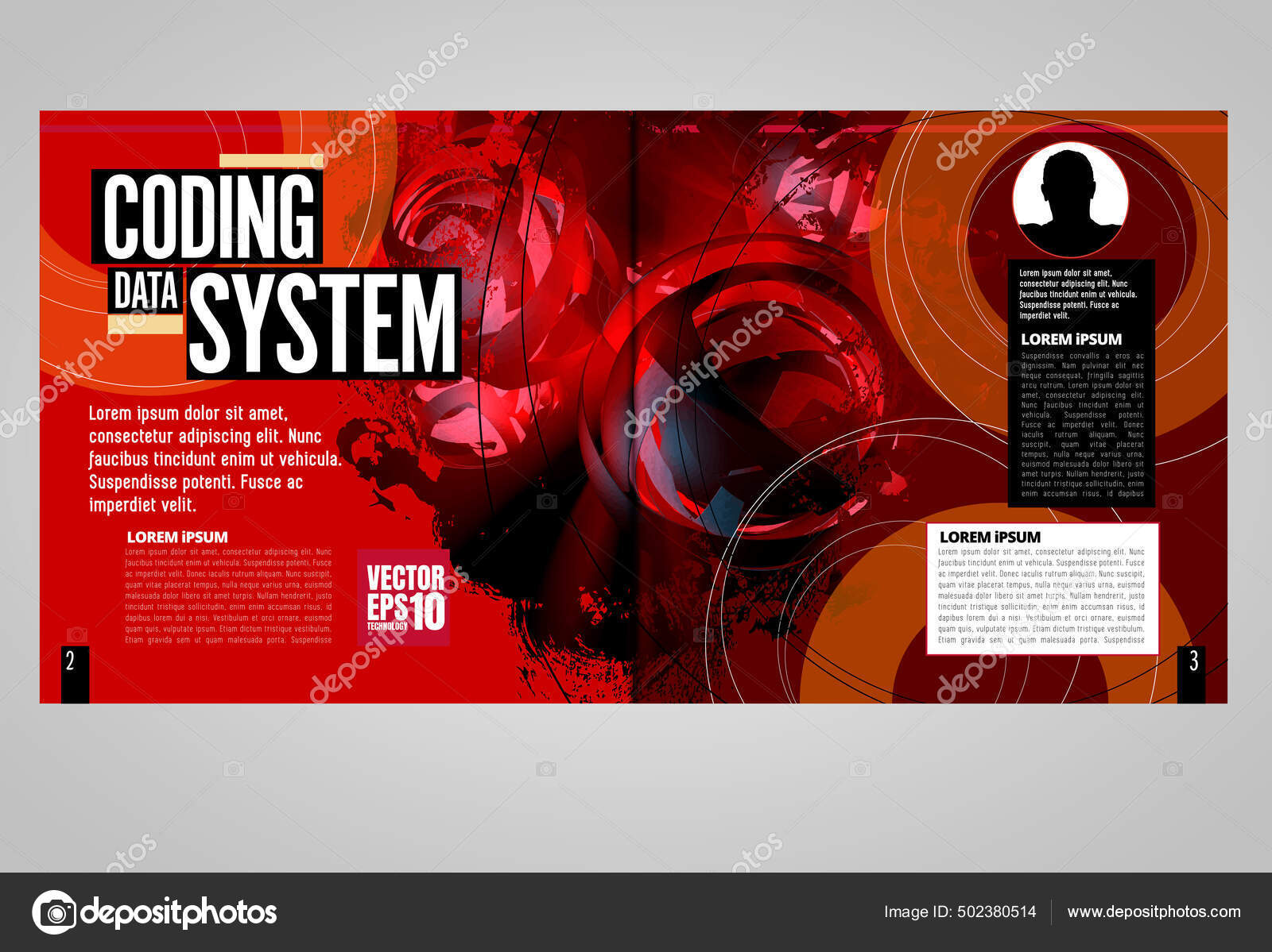 Plantilla Diseño Vectorial Listo Para Uso Para Folleto Informe Anual ...