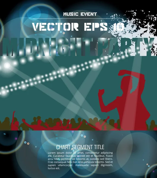 Dance Party Poster Background Template - Vector Illustration Stock ...