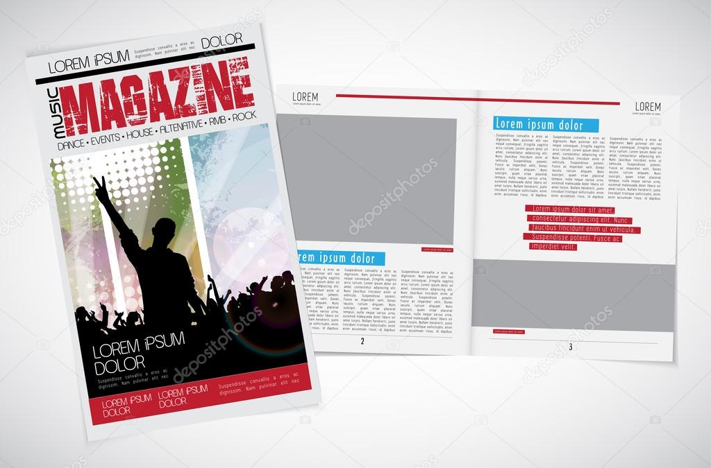 Musical magazine layout Stock Vector Image by ©zeber2010 #60844769