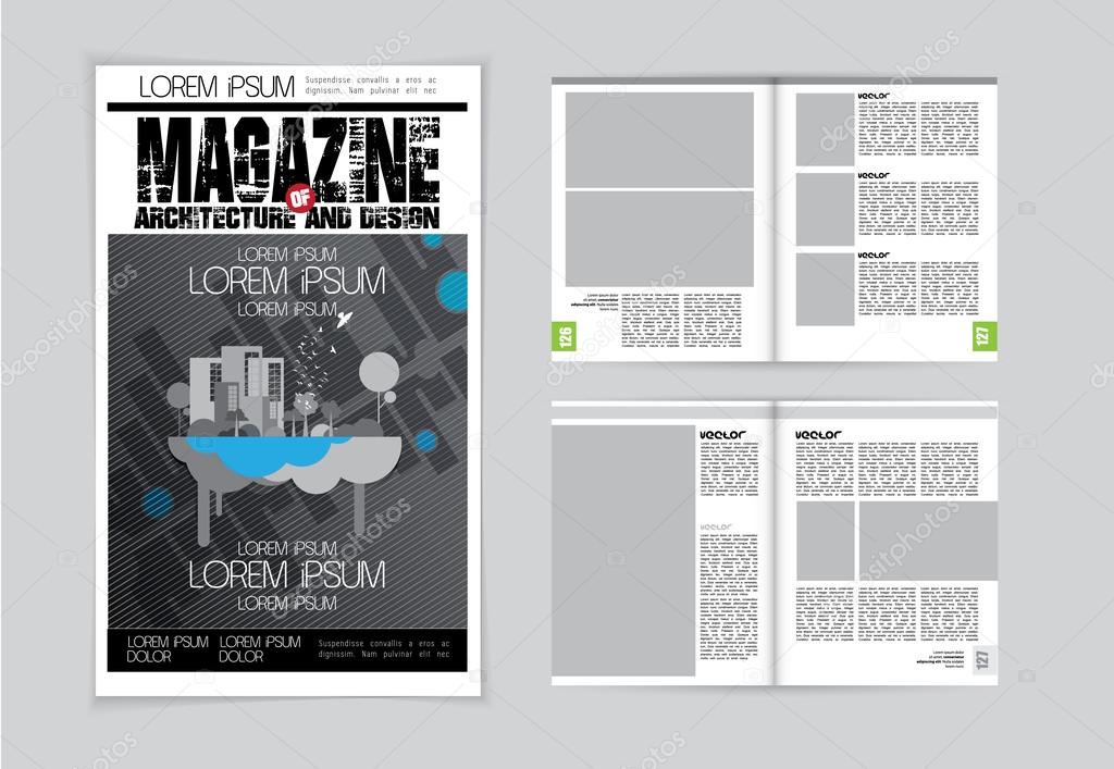 Architecture magazine layout Stock Vector by ©zeber2010 60844957