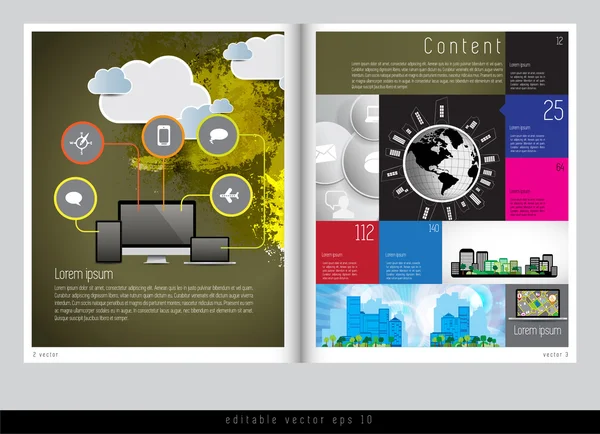 Magazine layout with computer design Stock Vector Image by ©zeber2010 ...