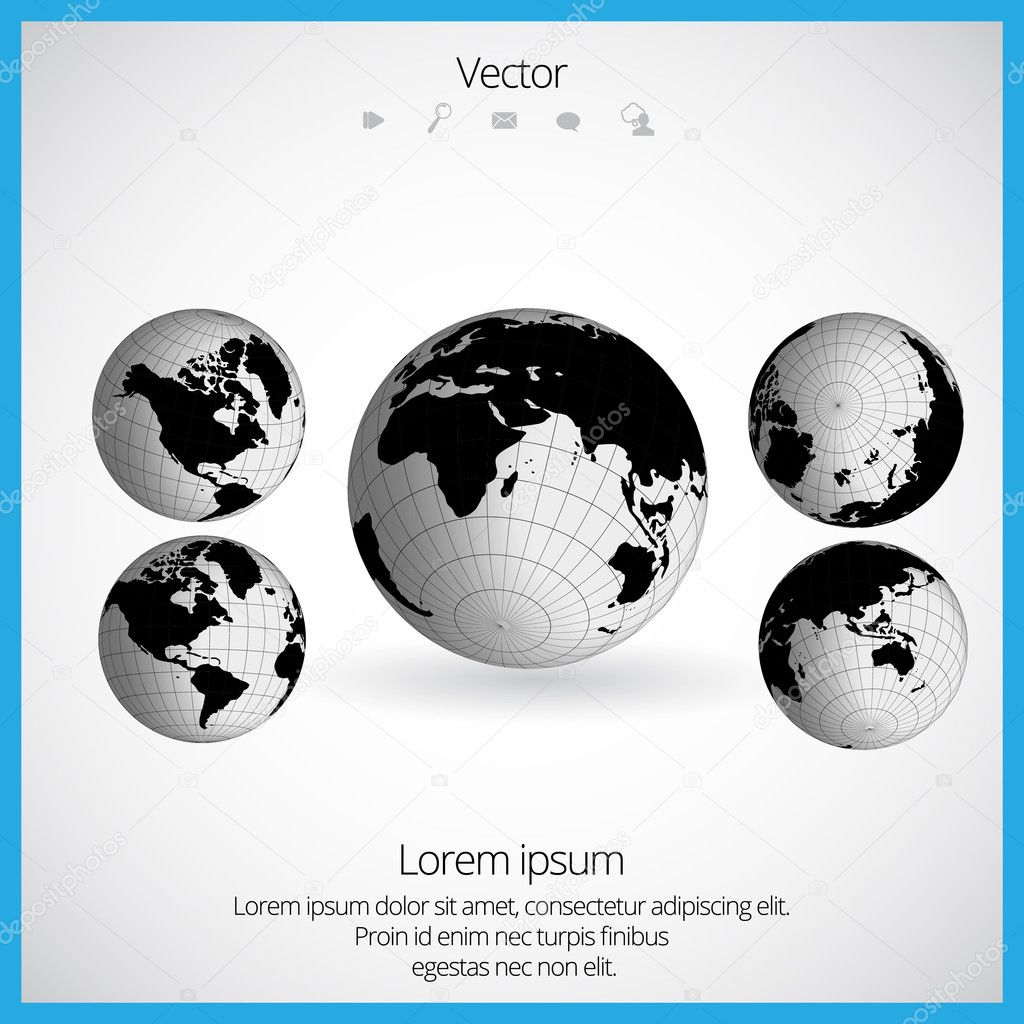 Mapa do mundo Vetor de ©zeber2010 65436587