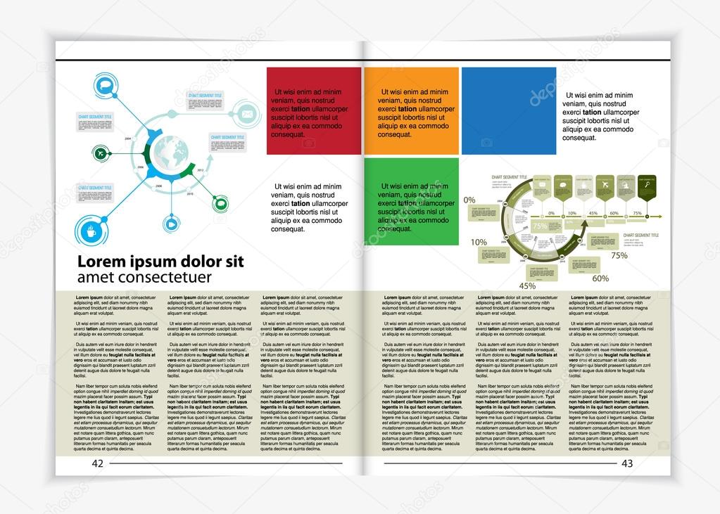 Layout magazine Stock Vector by ©zeber2010 73279893