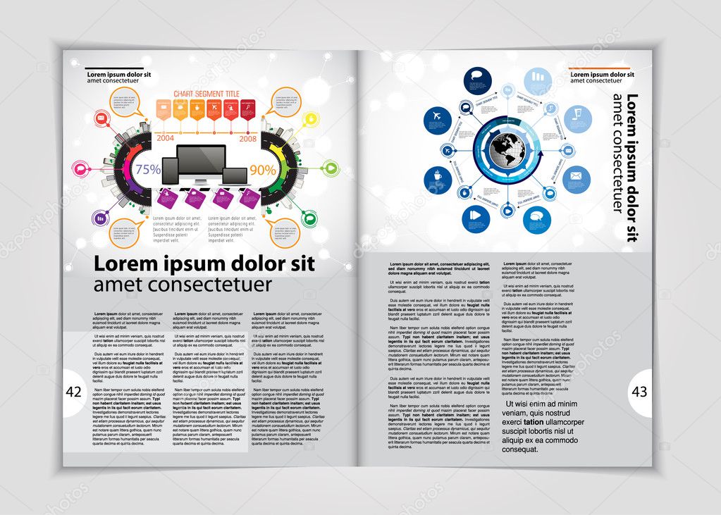 Layout magazine Stock Vector by ©zeber2010 73280125