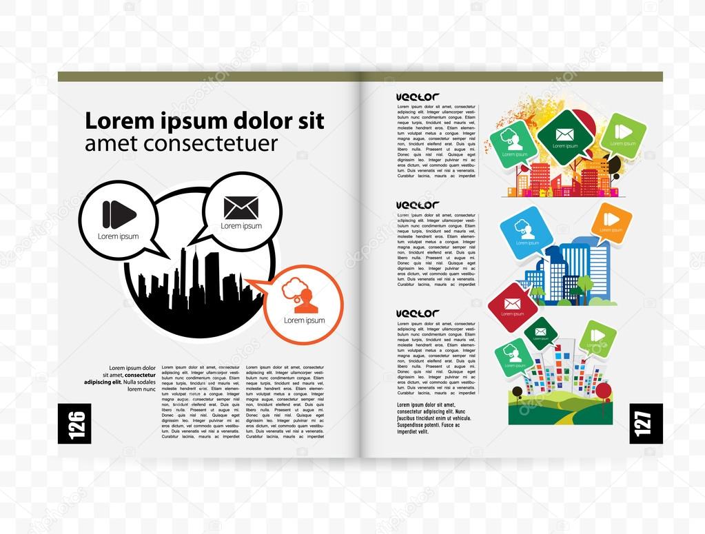 Layout magazine illustration Stock Vector by ©zeber2010 78581828