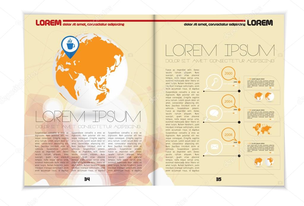 Layout magazine illustration Stock Vector Image by ©zeber2010 #78672370