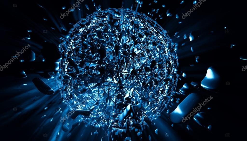 Blue explosion background — Stock Photo © zeber2010 #83543070