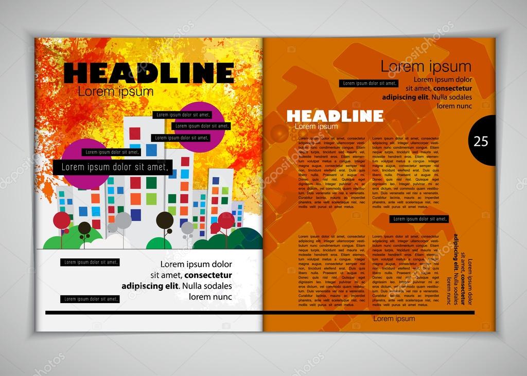 Layout magazine illustration Stock Vector Image by ©zeber2010 #87322434