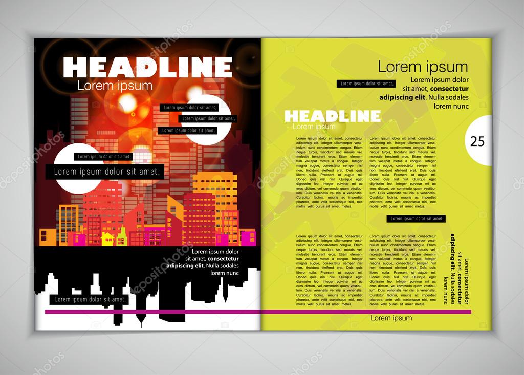 Layout magazine illustration Stock Vector by ©zeber2010 87322458
