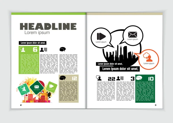 Layout magazine with infographics Stock Vector Image by ©zeber2010 ...