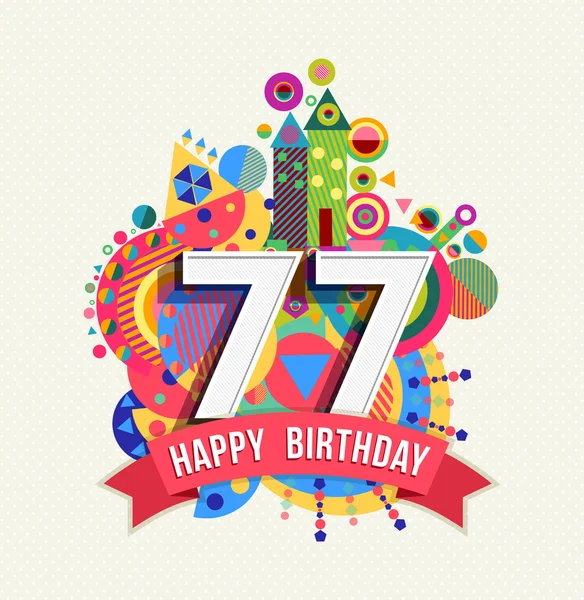 Happy birthday 92 year greeting card poster color Stock Vector Image by ...