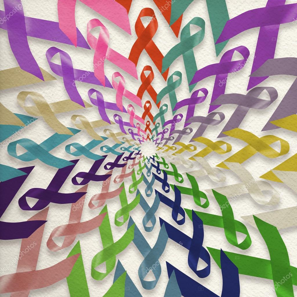 All cancers awareness design made with ribbons — Stock Photo © cienpies ...