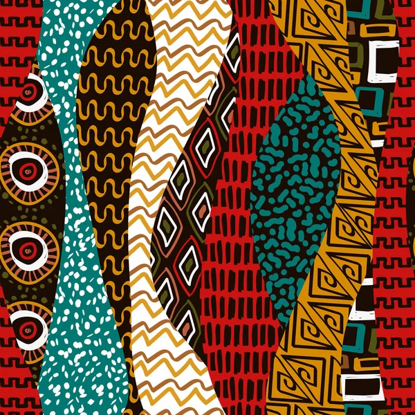 Abstract African Art Style Seamless Pattern Hand Drawn Tribal ...