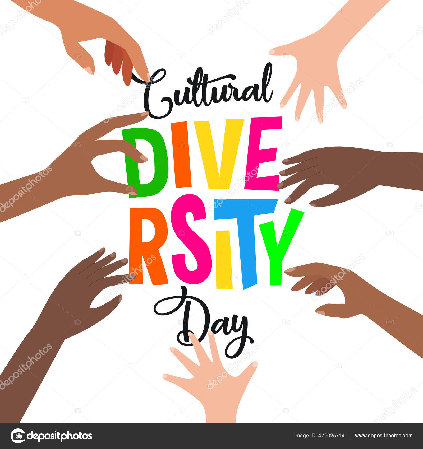 Tarjeta Felicitación Diversidad Cultural Mundial Coloridas Personas ...